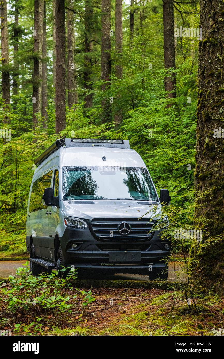 Airstream Interstate 24X 4WD campervan; Silver Falls State Park; Oregon ...