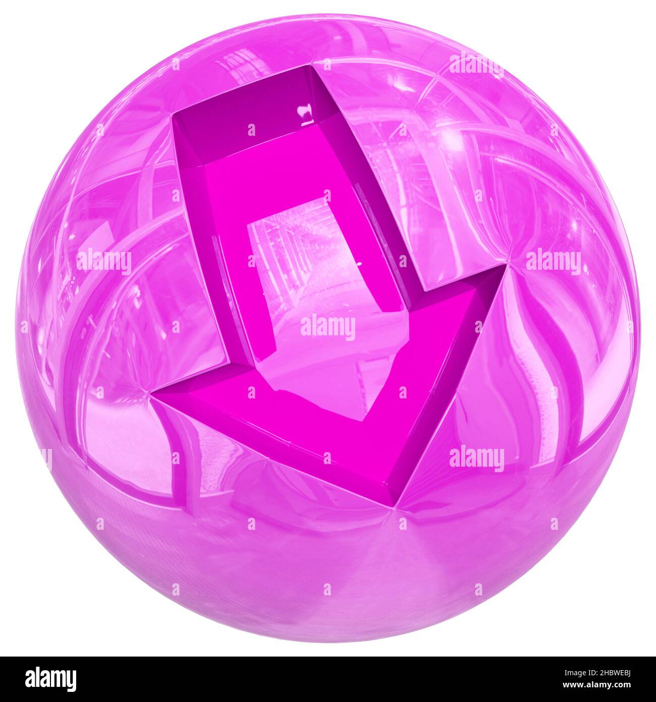 Sphere with arrow - download button 3d isolated - 3d rendering Stock ...