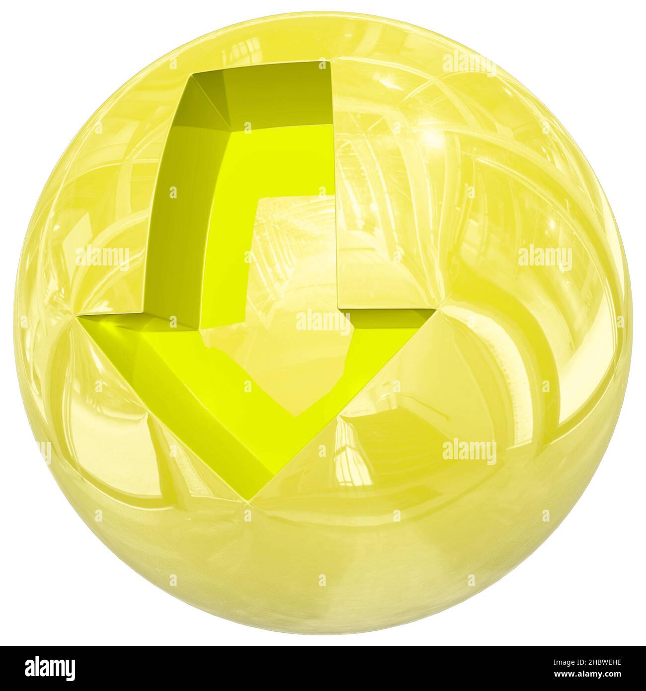 Sphere with arrow - download button 3d isolated - 3d rendering Stock ...