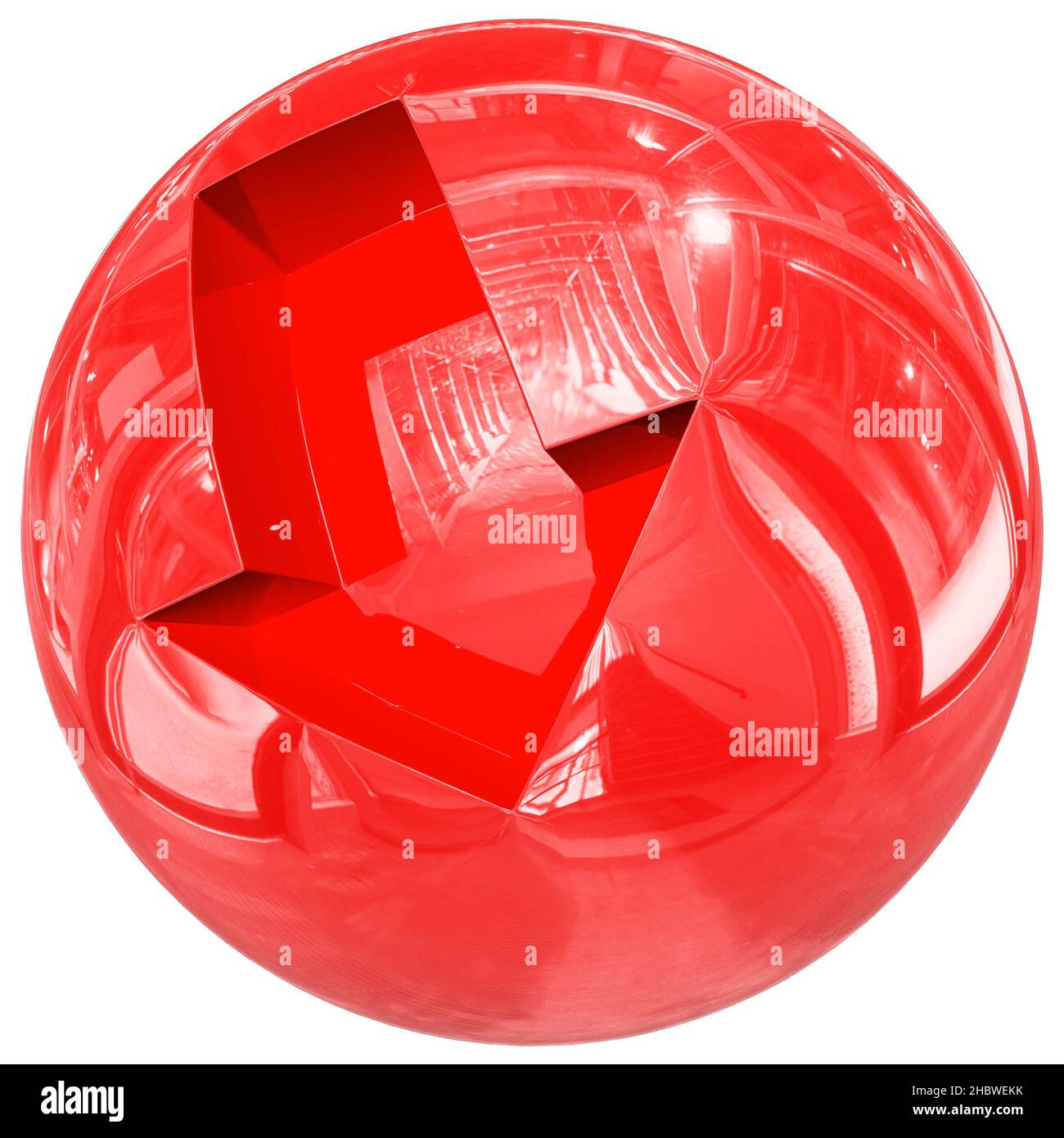 Sphere with arrow - download button 3d isolated - 3d rendering Stock ...