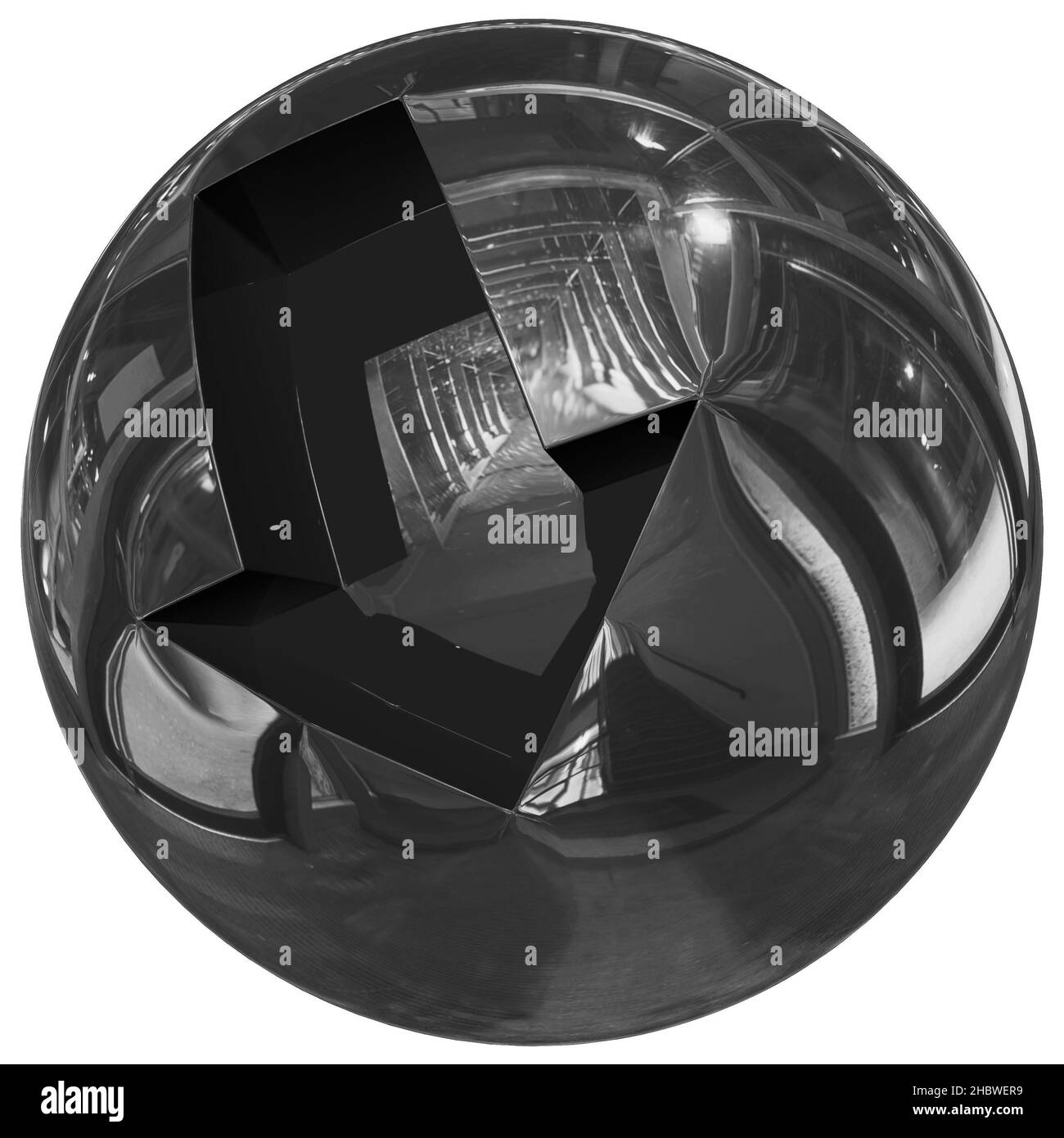 Sphere with arrow - download button 3d isolated - 3d rendering Stock ...