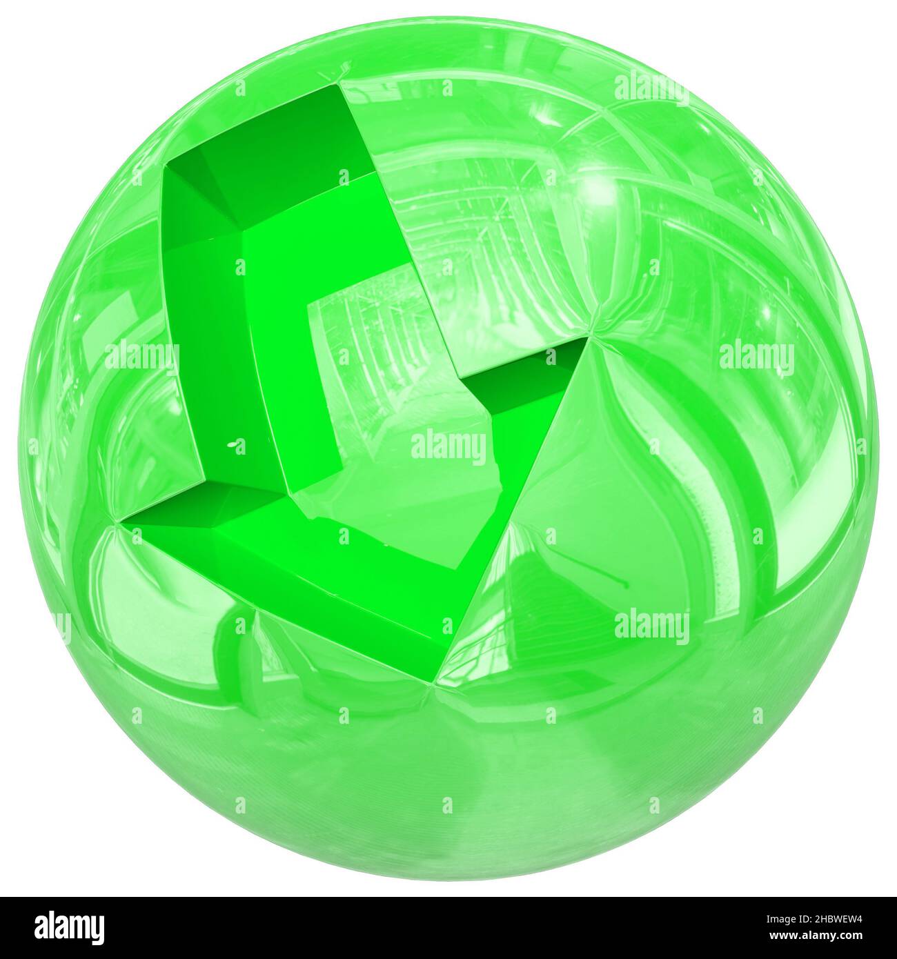 Sphere with arrow - download button 3d isolated - 3d rendering Stock ...
