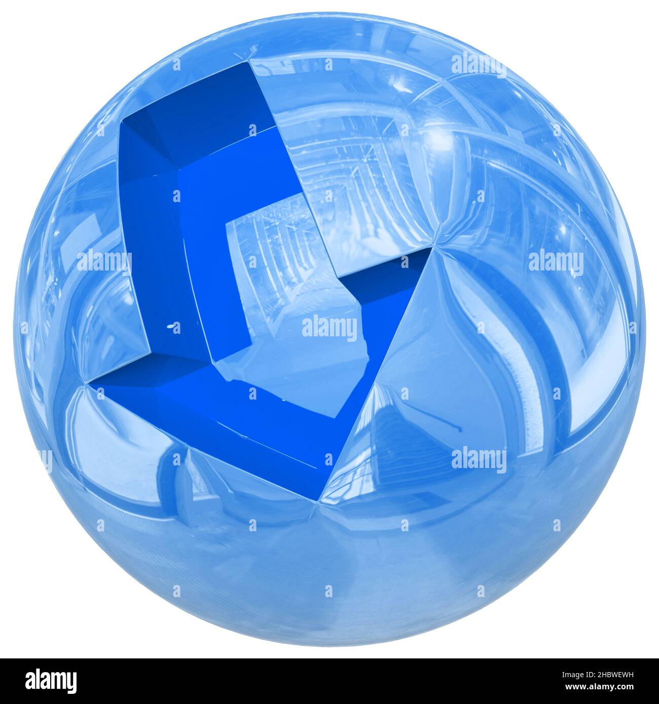 Sphere with arrow - download button 3d isolated - 3d rendering Stock ...