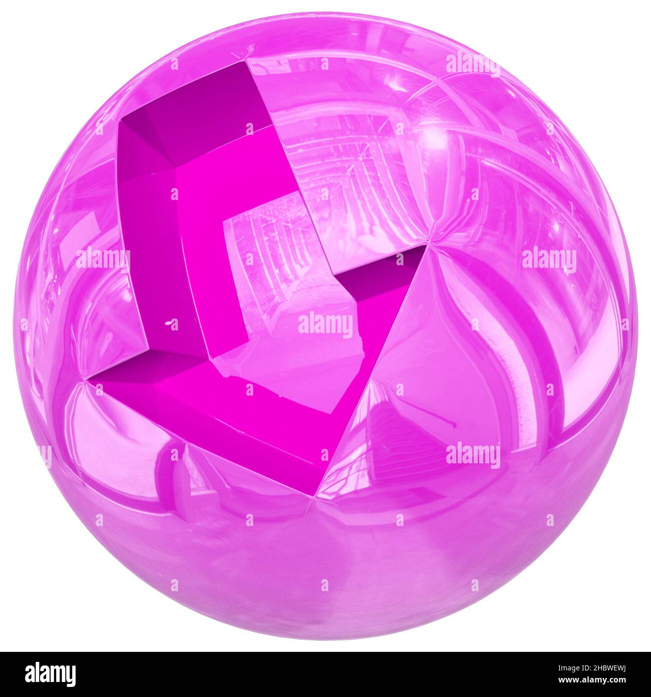 Sphere with arrow - download button 3d isolated - 3d rendering Stock ...