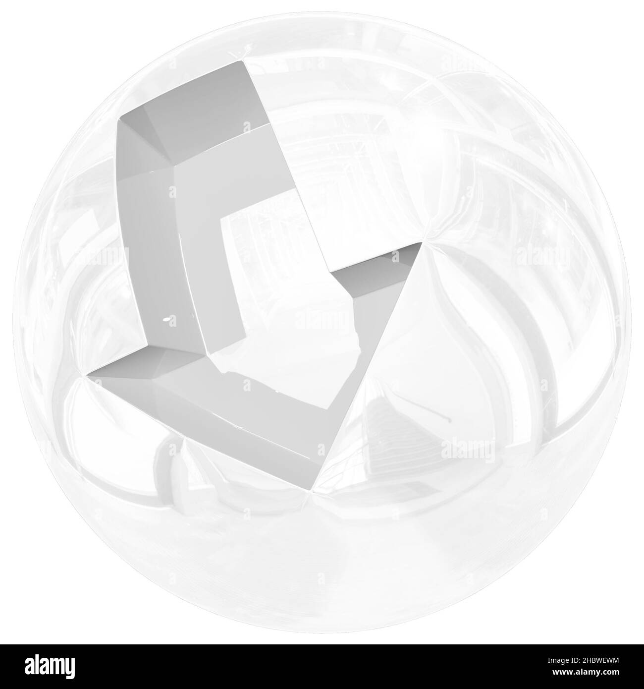 Sphere with arrow - download button 3d isolated - 3d rendering Stock ...