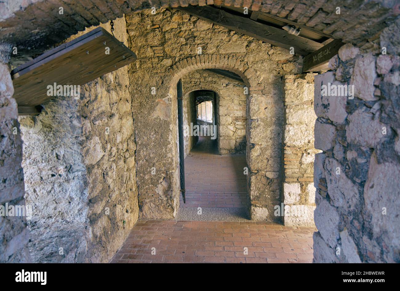 Old walls interior at the Trsat castle in Rijeka Croatia Stock Photo ...