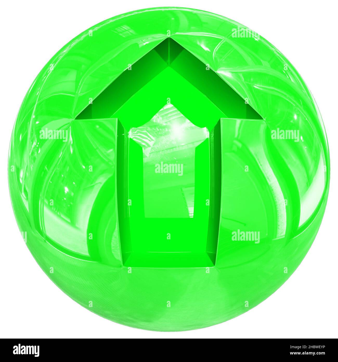 Sphere with arrow - upload button 3d isolated - 3d rendering Stock ...