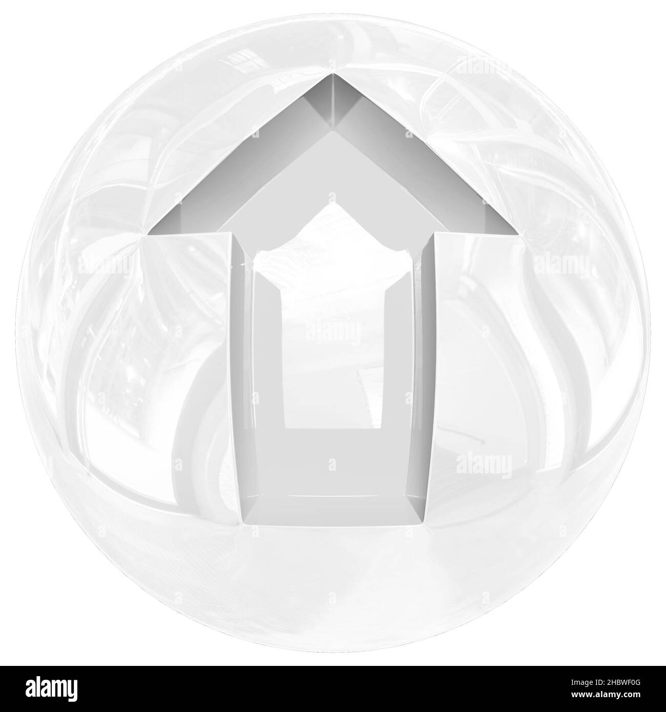 Sphere with arrow - upload button 3d isolated - 3d rendering Stock ...