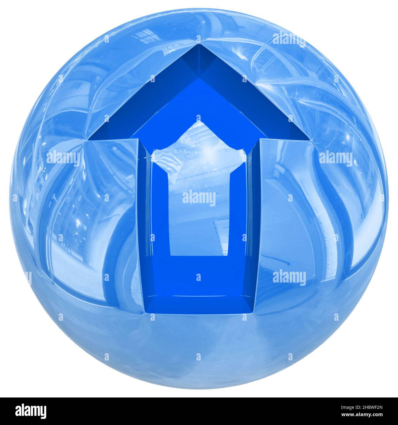 Sphere with arrow - upload button 3d isolated - 3d rendering Stock ...