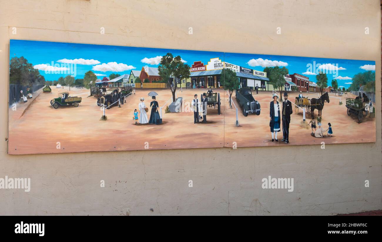 Historical Times at Tongala Wall Mural, Tongala, Victoria, Australia ...