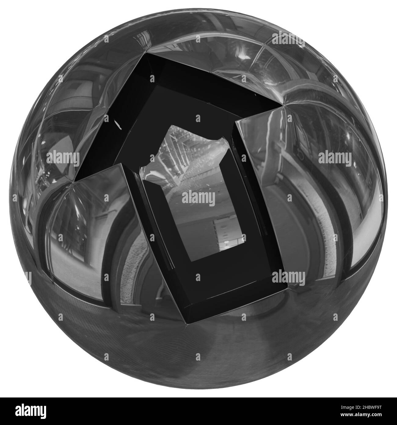 Sphere with arrow - upload button 3d isolated - 3d rendering Stock ...