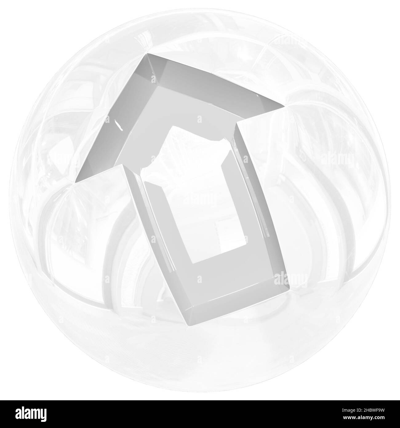 Sphere with arrow - upload button 3d isolated - 3d rendering Stock Photo - Alamy