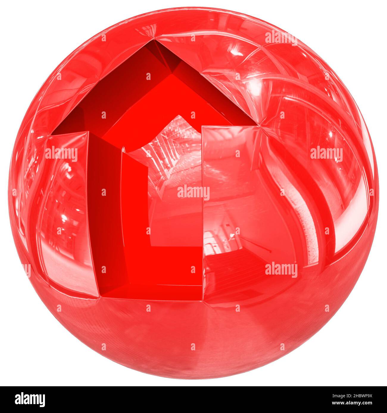 Sphere with arrow - upload button 3d isolated - 3d rendering Stock ...