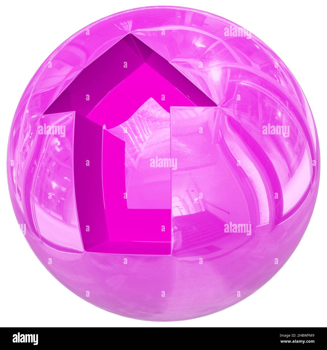 Sphere with arrow - upload button 3d isolated - 3d rendering Stock ...