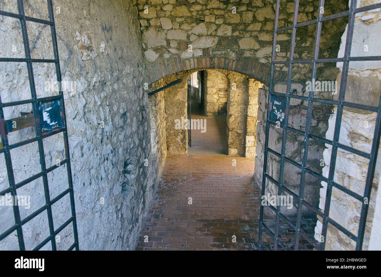 Old walls interior at the Trsat castle in Rijeka Croatia Stock Photo ...