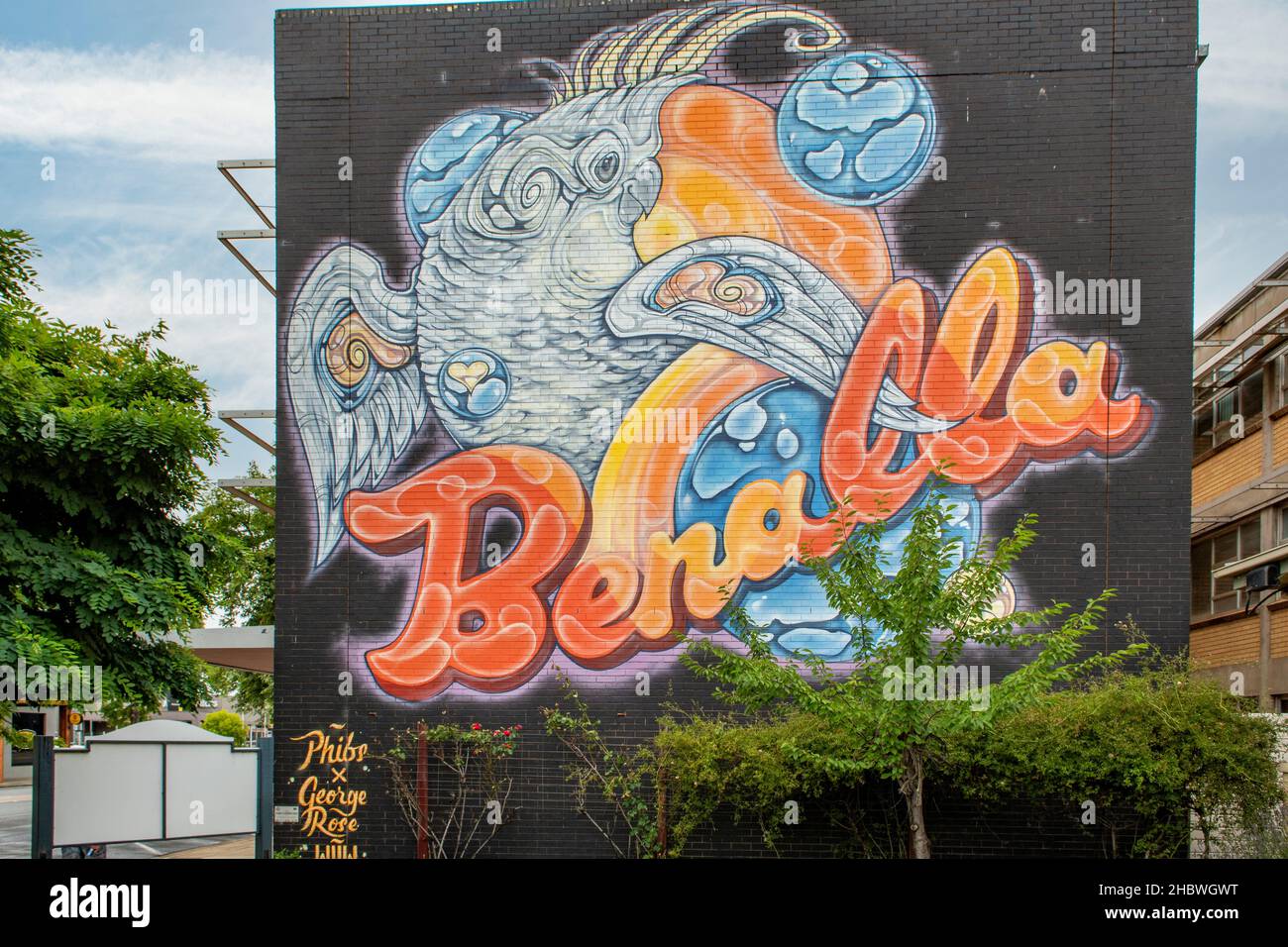 Cockatoo Street Art, Benalla, Victoria, Australia Stock Photo - Alamy