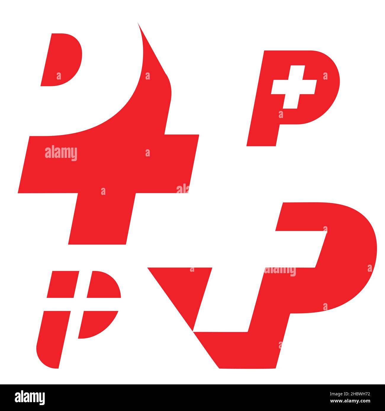 P plus or Plus P logo set. icons letter based Stock Vector Image & Art ...