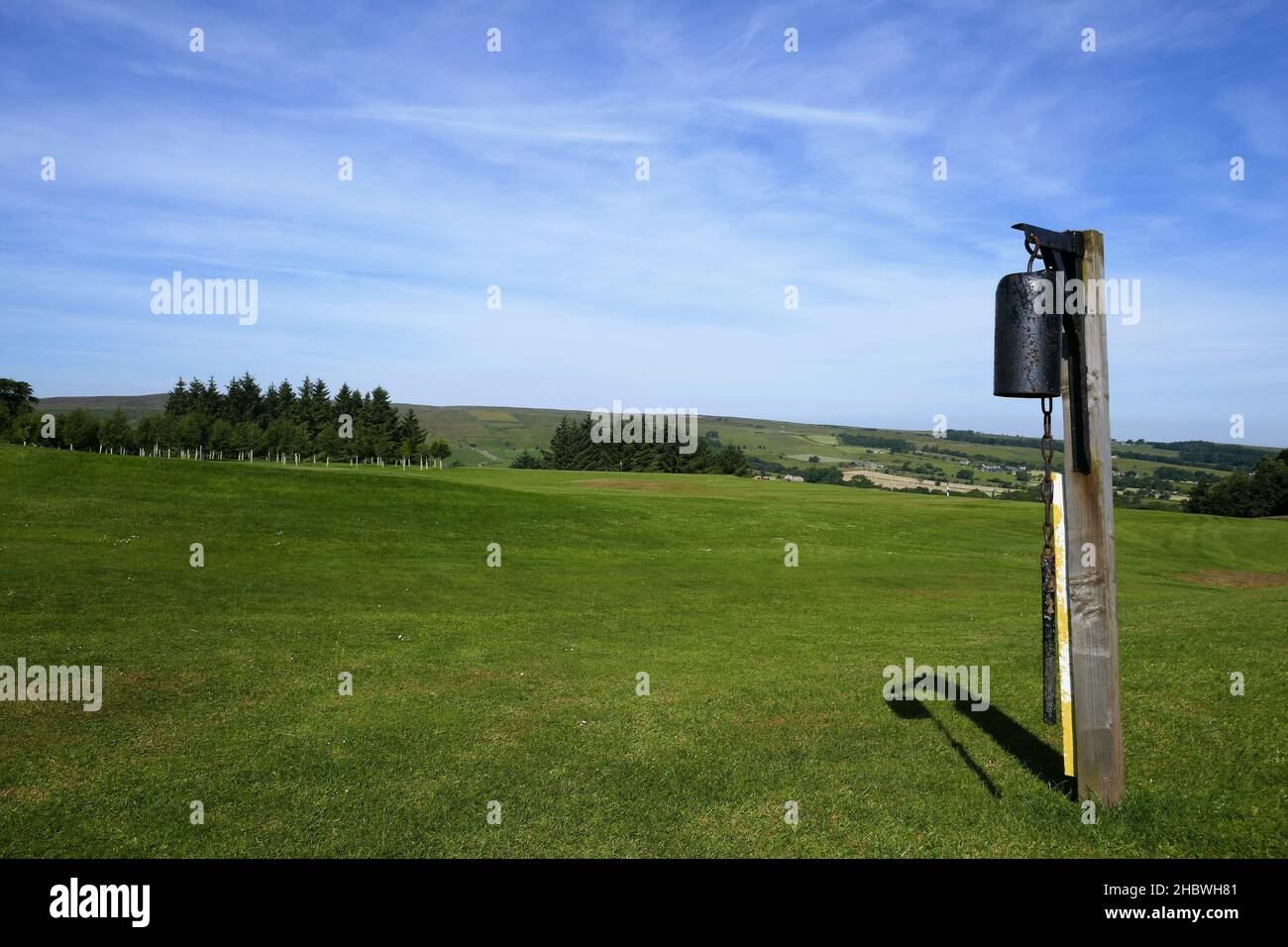 A bell on Allendale golf course, Northumberland Stock Photo - Alamy