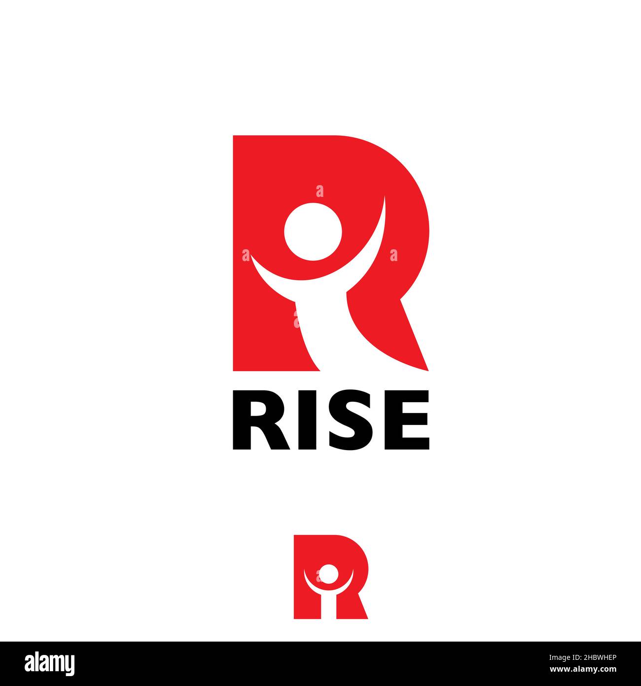 R letter RISE letter based symbol vector design template for commercial ...