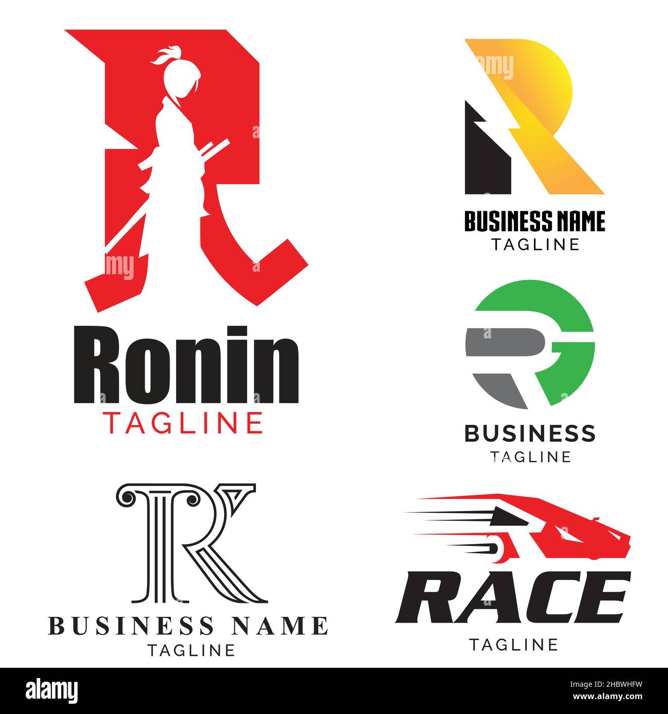 R letter based theme logo set vector volume 1 Stock Vector Image & Art ...