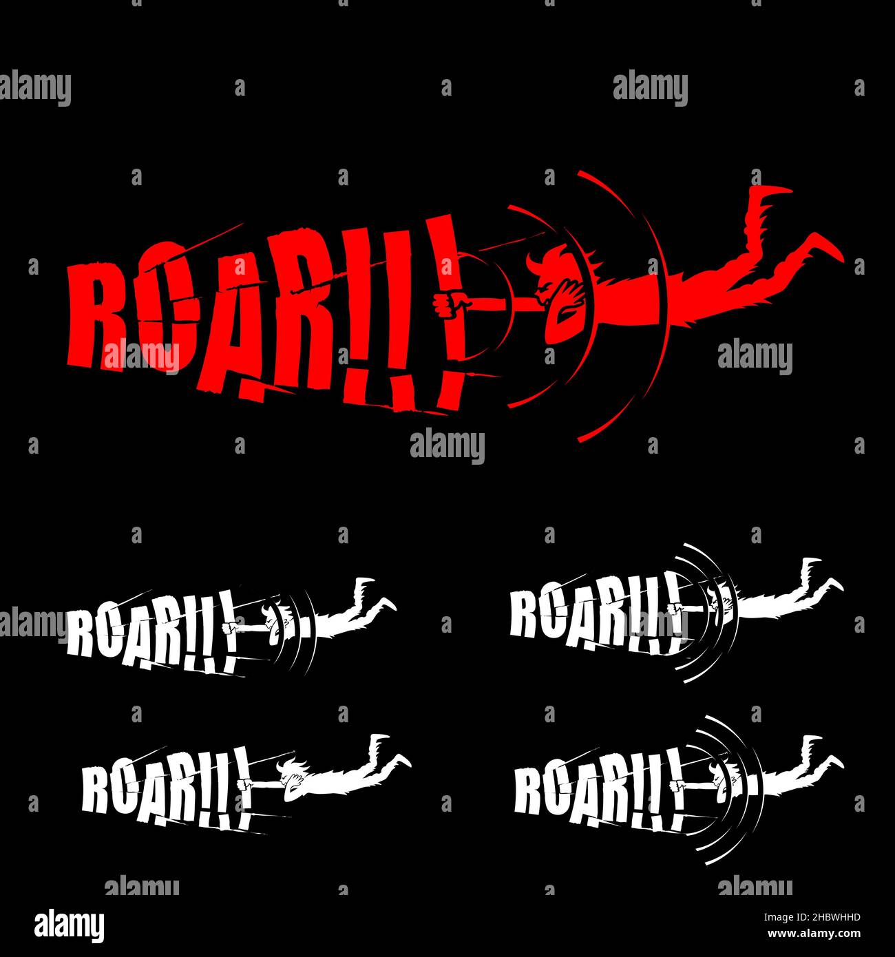Roar wordmark vector symbol noisy loud sound concept concepts Stock ...