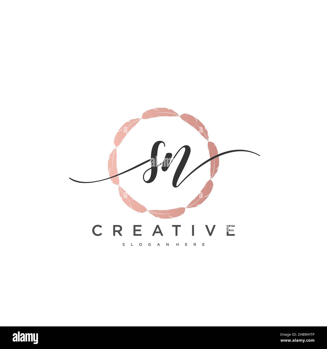 Sn initials logo hi-res stock photography and images - Alamy