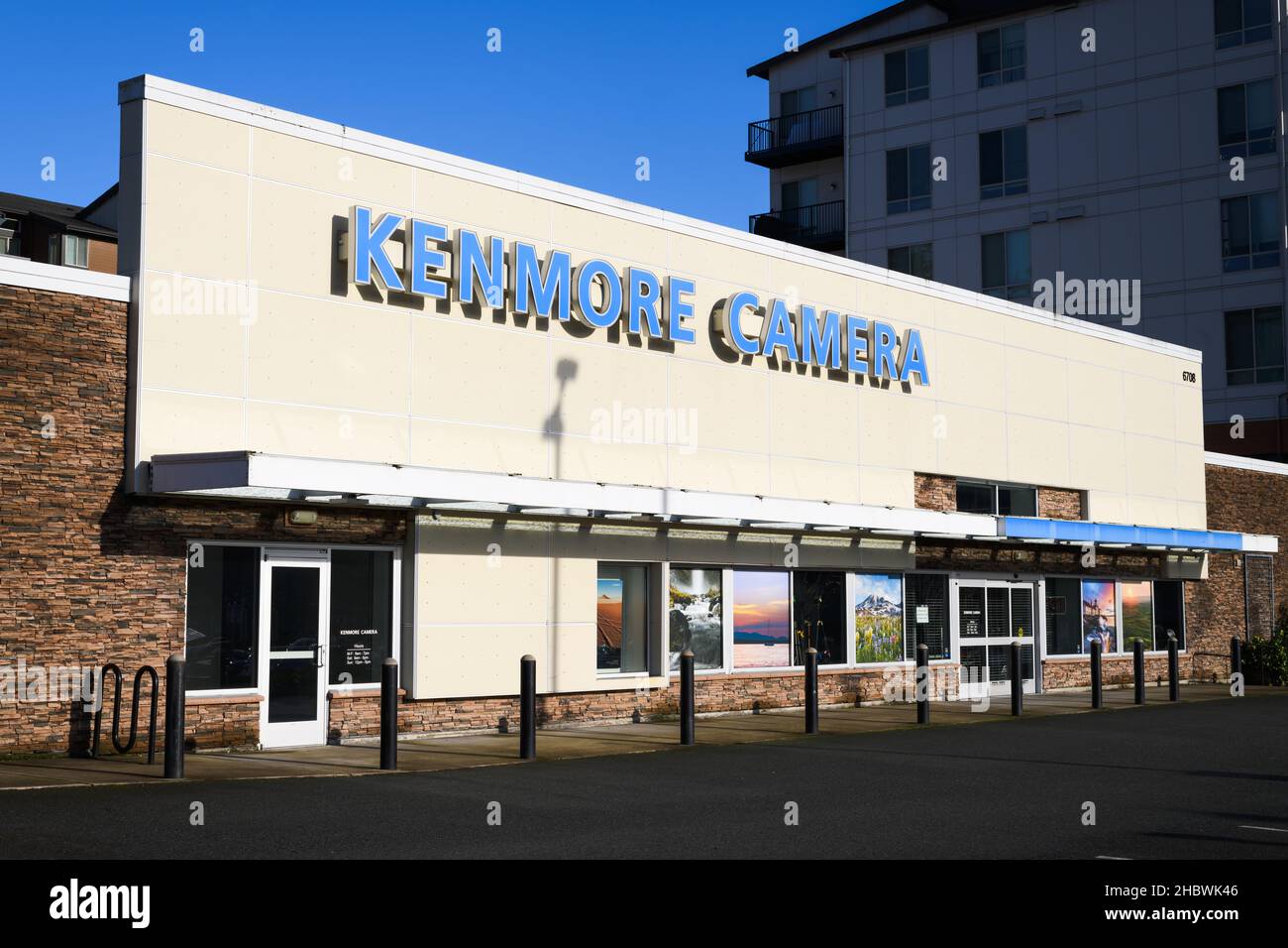 Kenmore, WA, USA - December 19, 2021; Kenmore Camera store frontage in ...