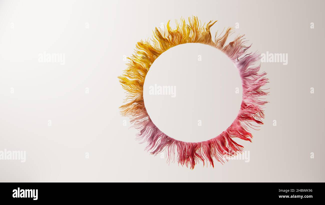 Realistic 3D illustration of colorful round frame Stock Photo - Alamy