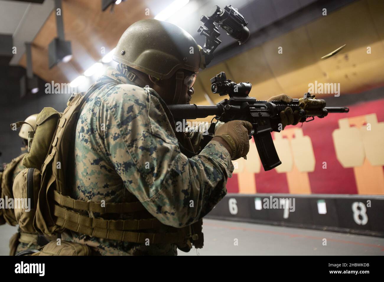 U.S. Marine Corps Cpl. Joshua Williamson, a Recapture Tactics Team team ...