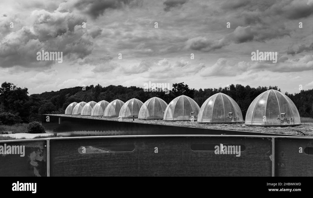 Spherical greenhouse Black and White Stock Photos & Images - Alamy