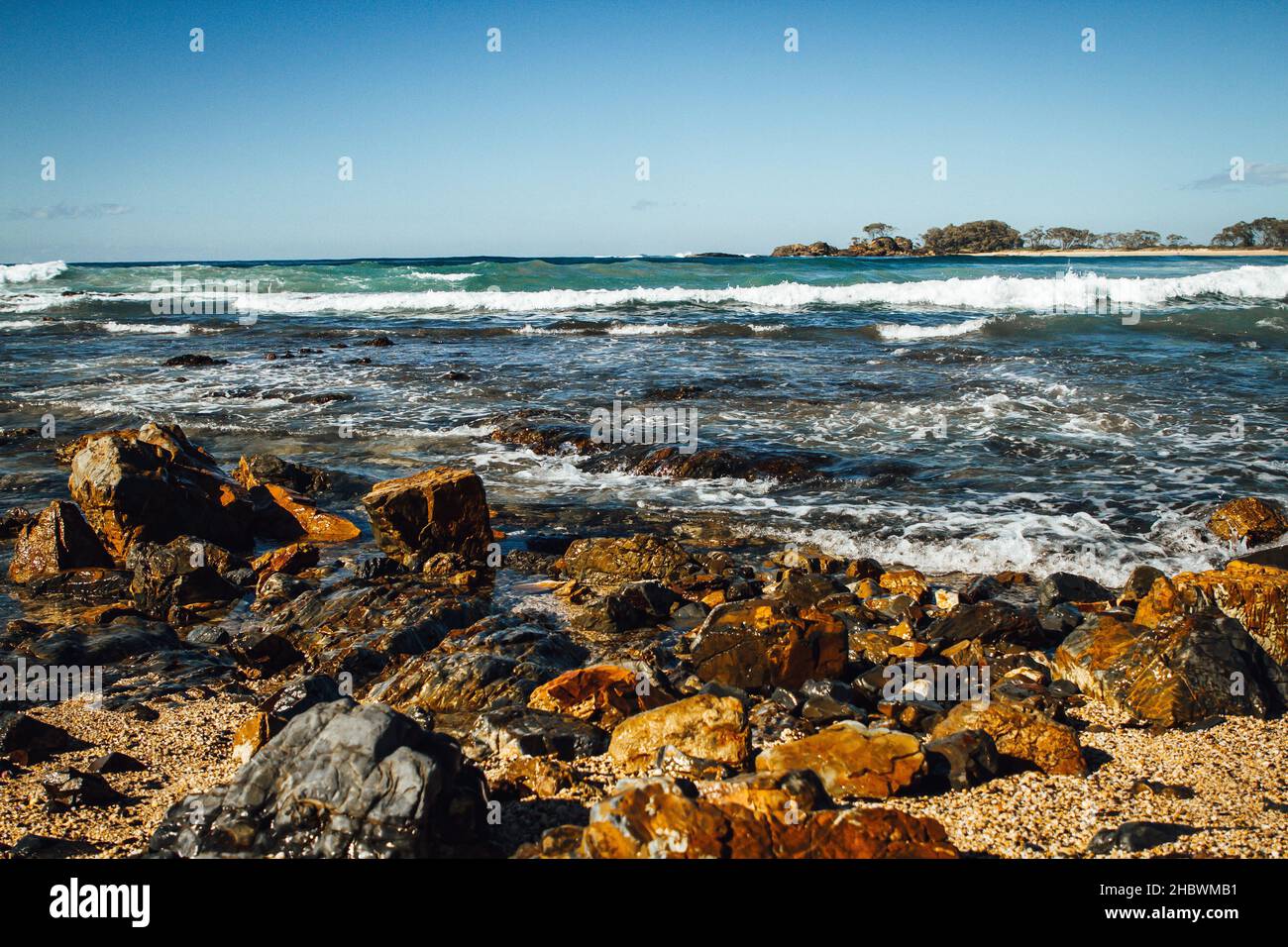 A stunning view of the water from the beach Stock Photo - Alamy