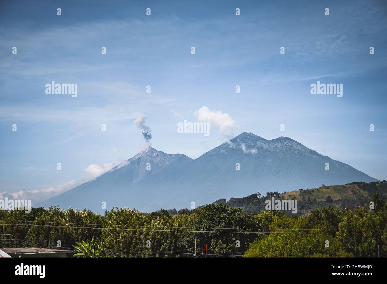 A beautiful view of mountains in Antigua Guatemala, Central America ...