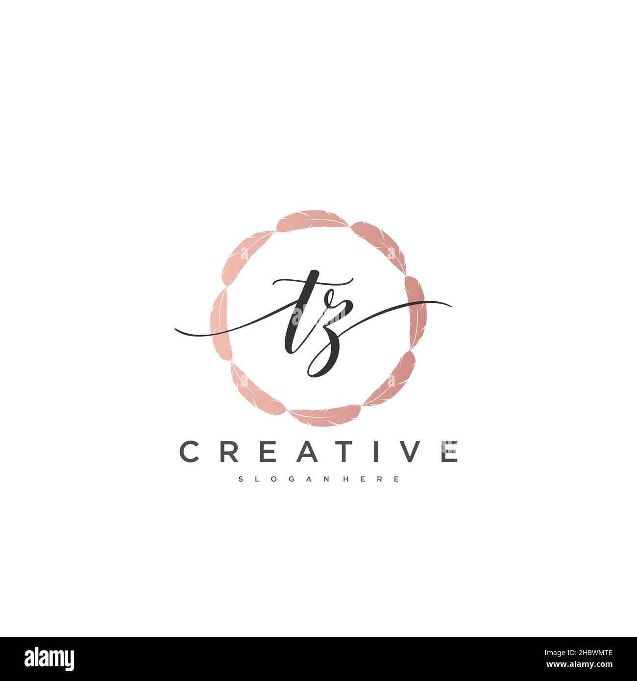 TZ Initial handwriting minimalist geometric logo template vector art, Logo for business beauty ...