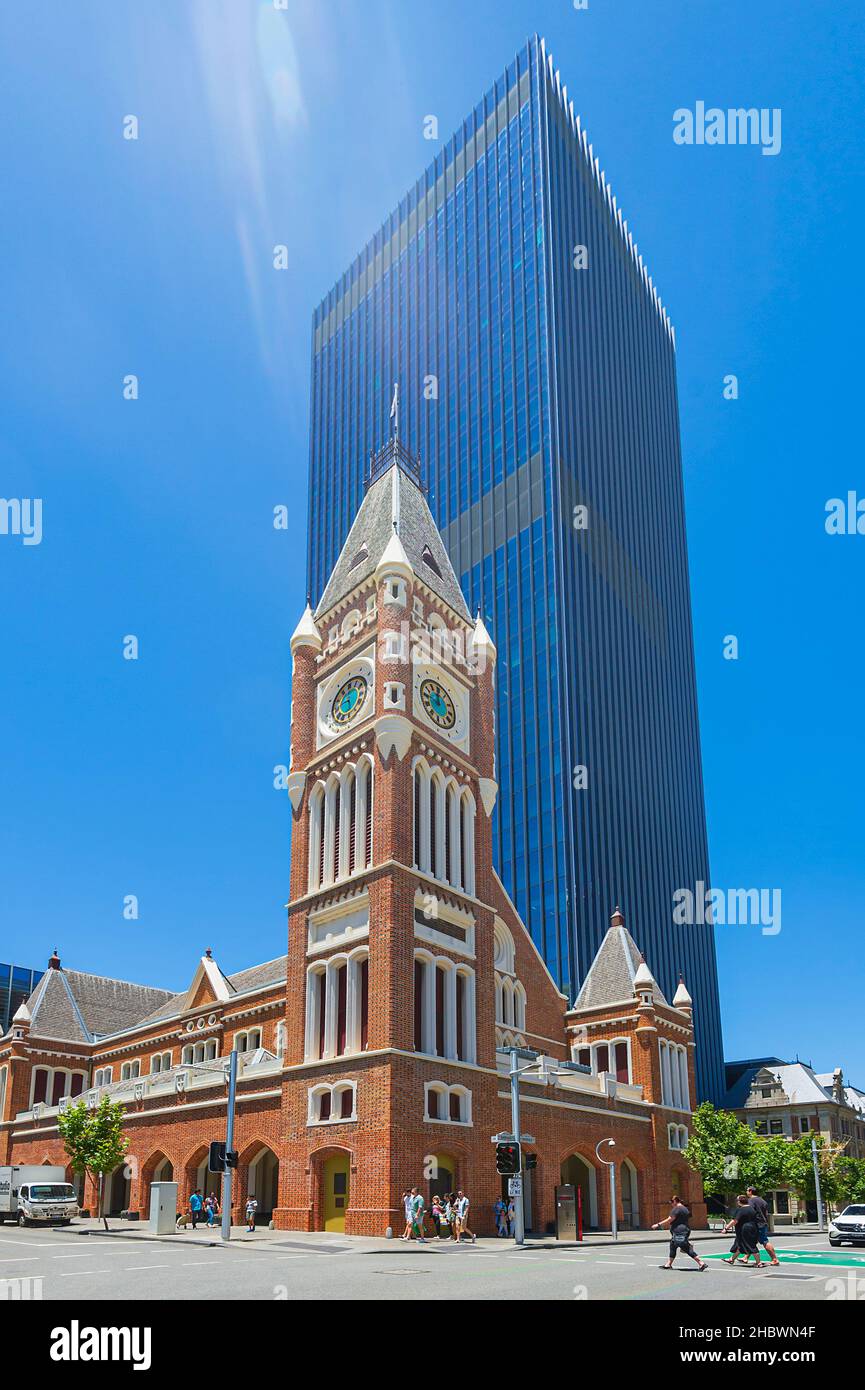 Historic Perth Town Hall built by convicts at the corner of Hay and ...