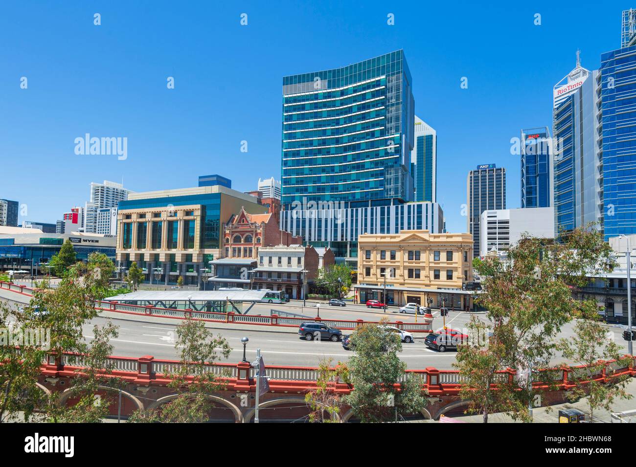 Central Business Skyline viewed from Yagan Square, a popular tourist ...