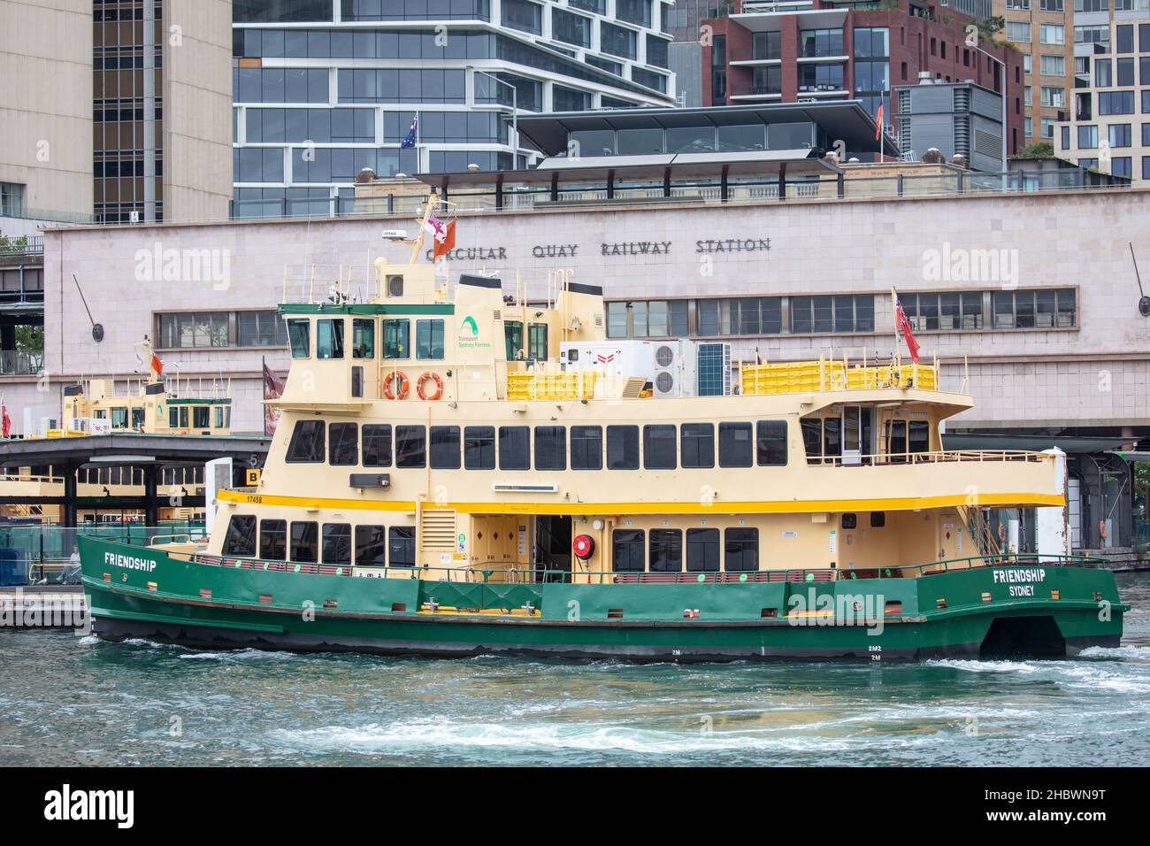 First fleet class ferry, the Sydney ferry named Friendship in front of ...