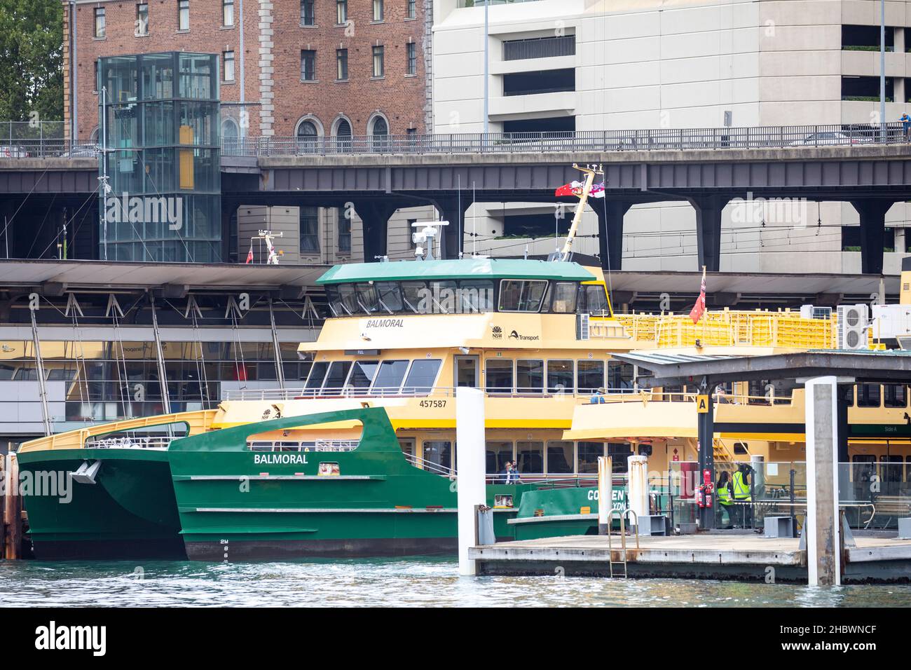 Emerald class ferry the MV Balmoral at circular quay ferry wharf ...