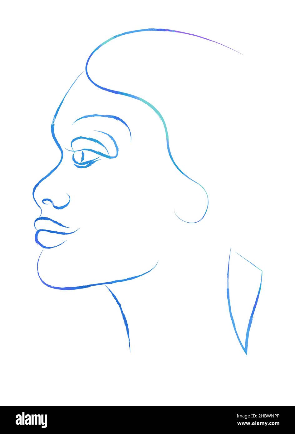 Female Face Sketch Profile