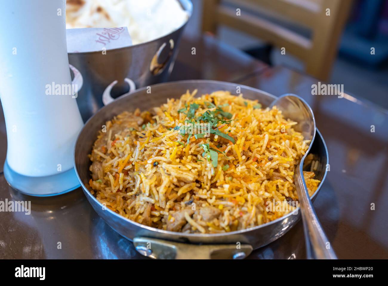 Popular India food Mughlai biryani in the restaurant Stock Photo - Alamy