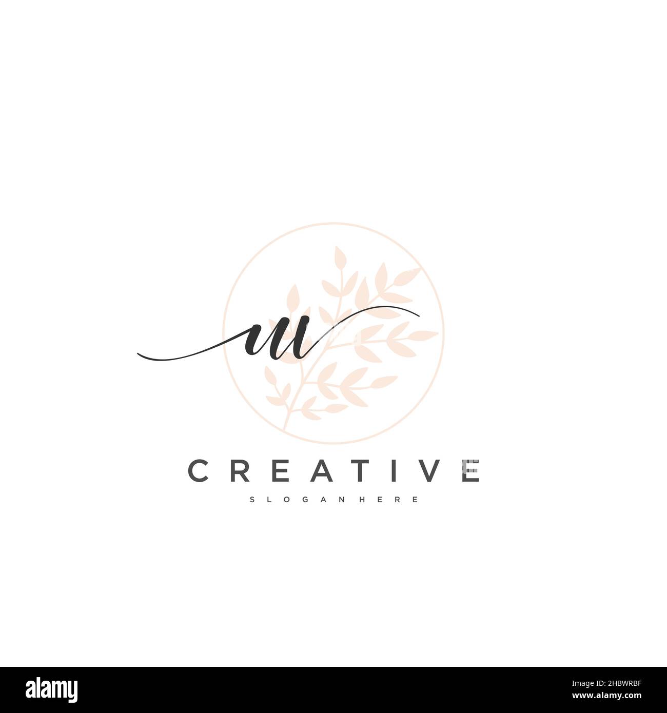 Initial handwriting minimalist geometric Stock Vector Images - Alamy