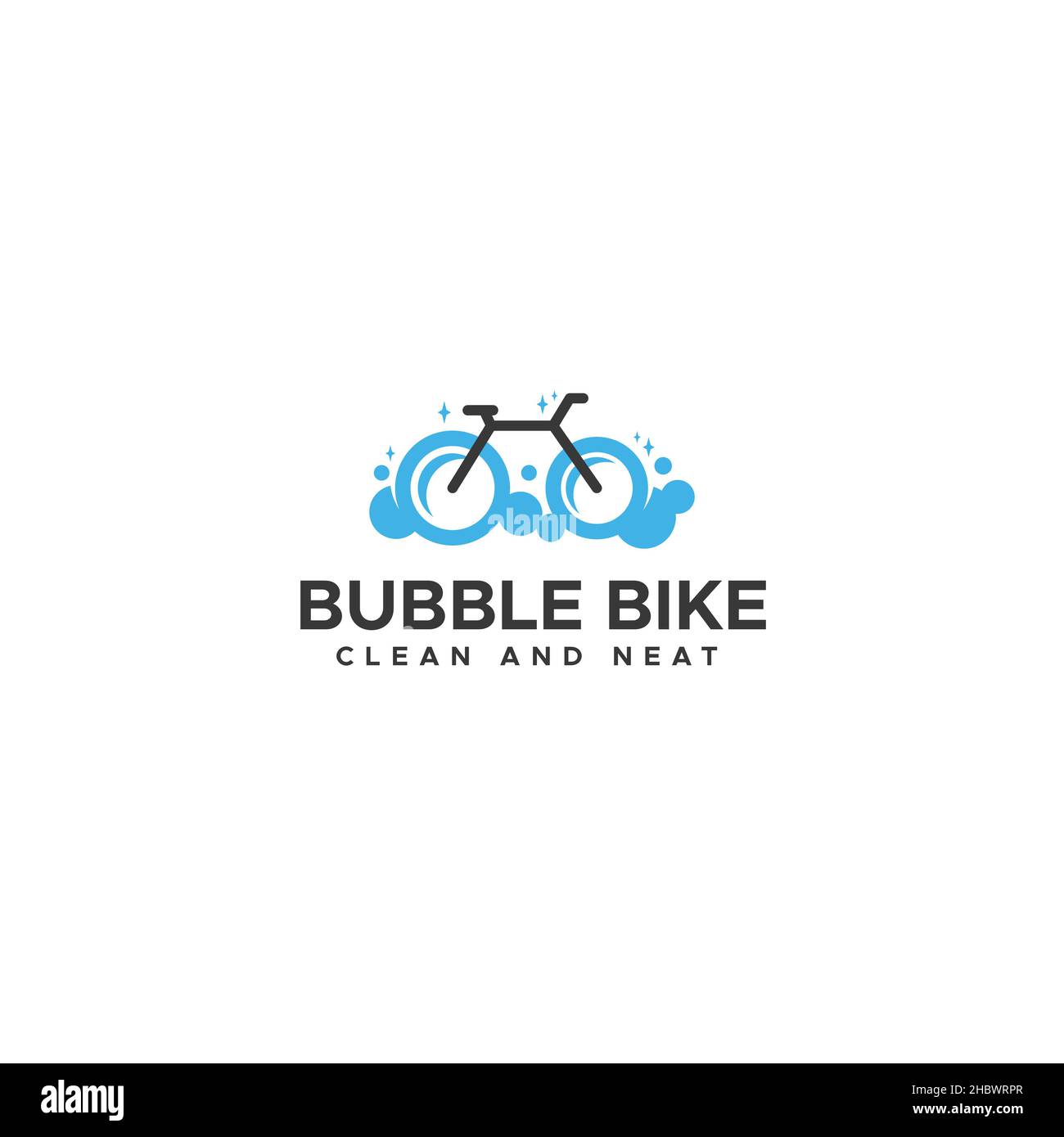 Simple flat Bubble Bike Clean and Neat logo design Stock Vector Image ...