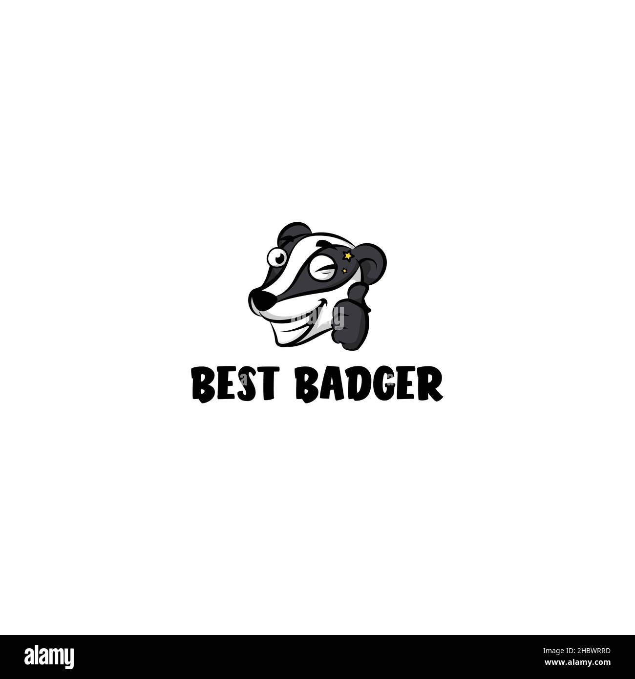 Flat silhouette design Best Badger logo design Stock Vector Image & Art ...
