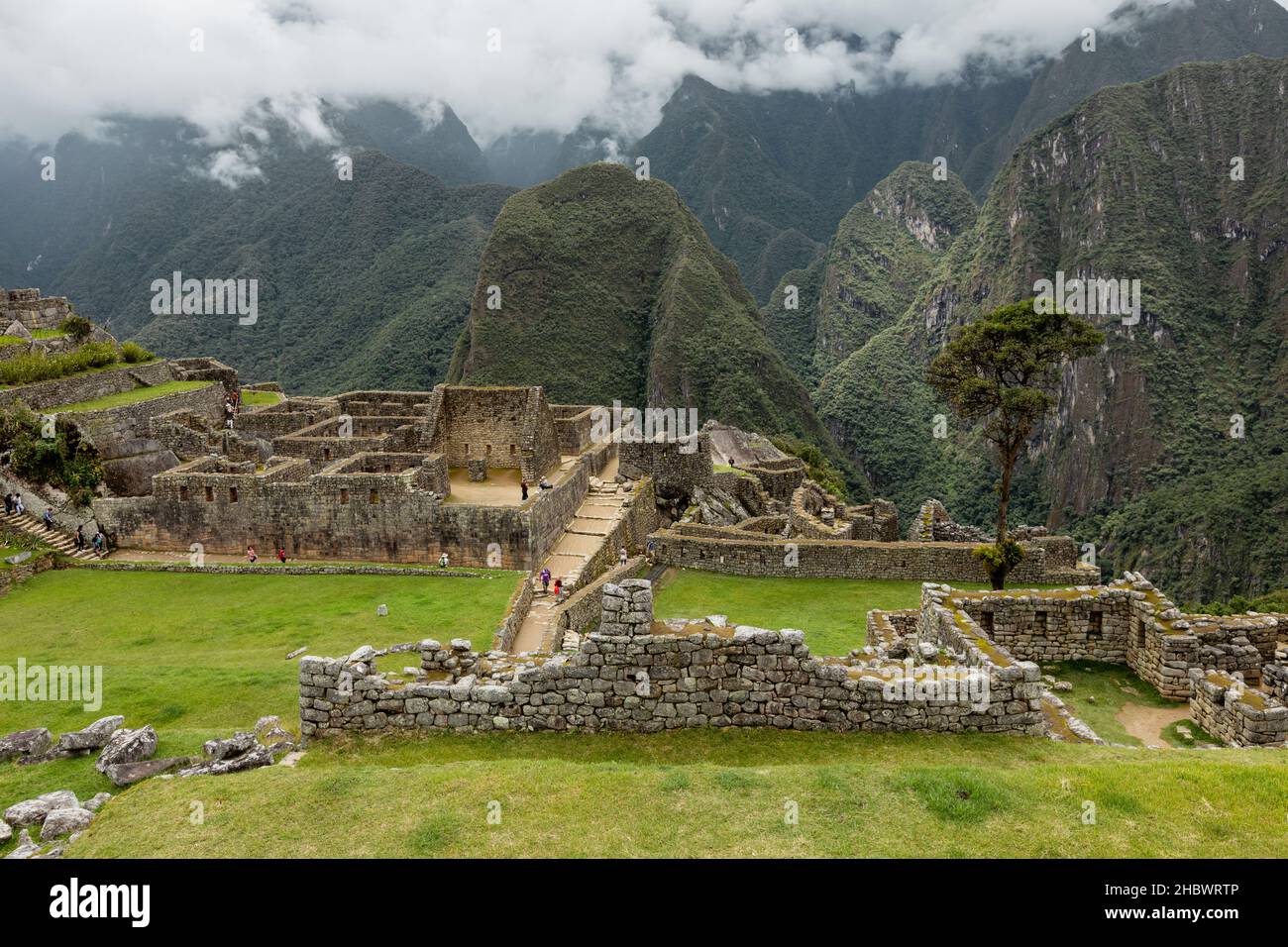 MACHU PICCHU, PERU - MARCH 9, 2019: Ancient ruins of the residential ...