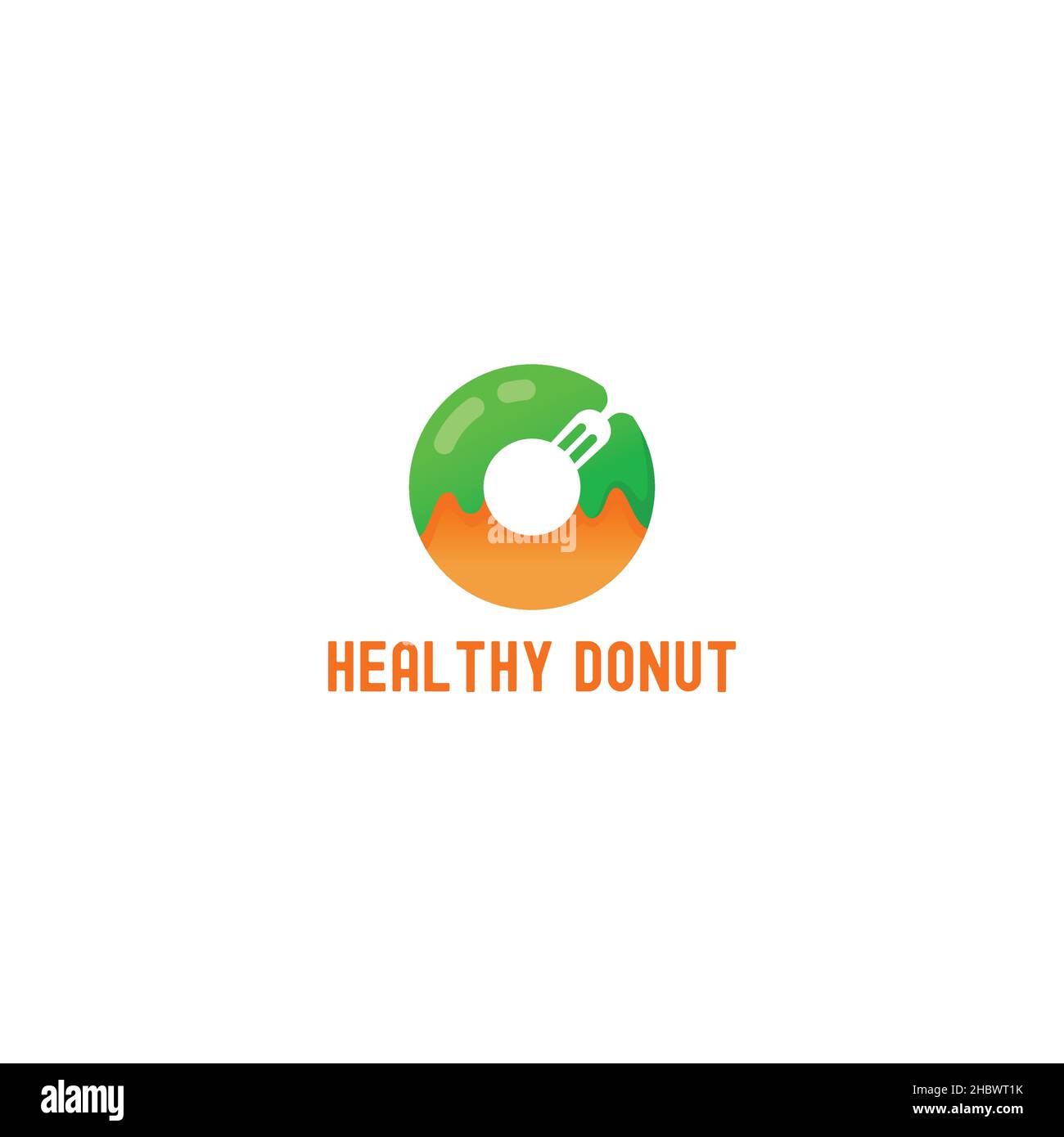 Modern design colorful Healthy Donut logo design Stock Vector Image ...