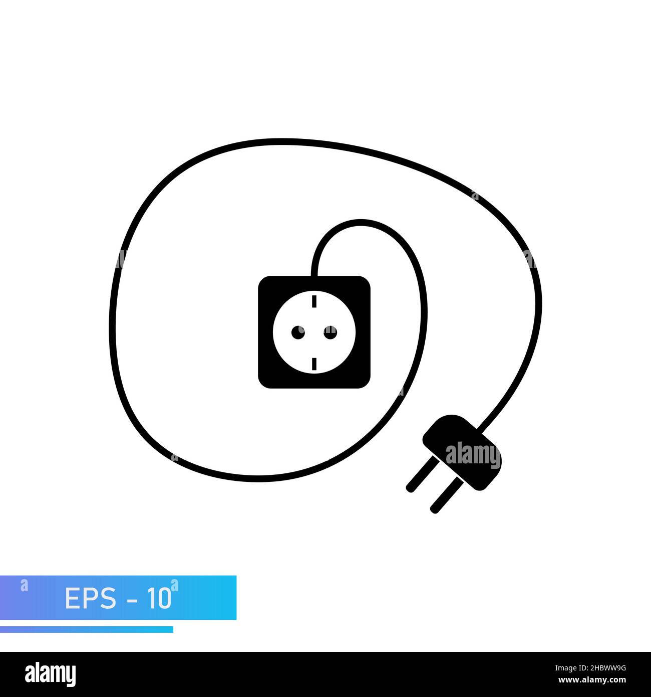 Socket for electrical appliances with cable. Extension cord of the ...