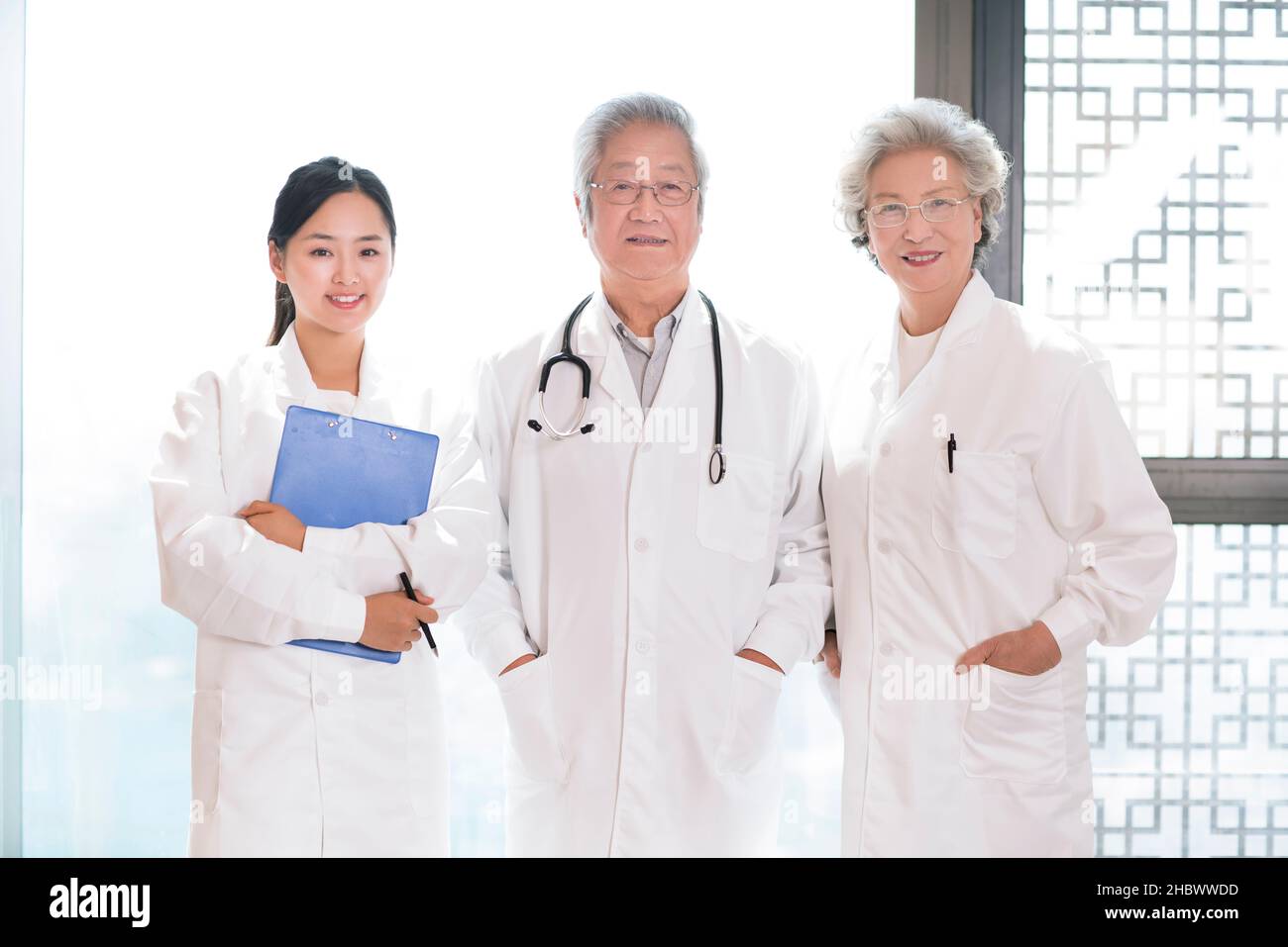 Group image of medical workers Stock Photo - Alamy