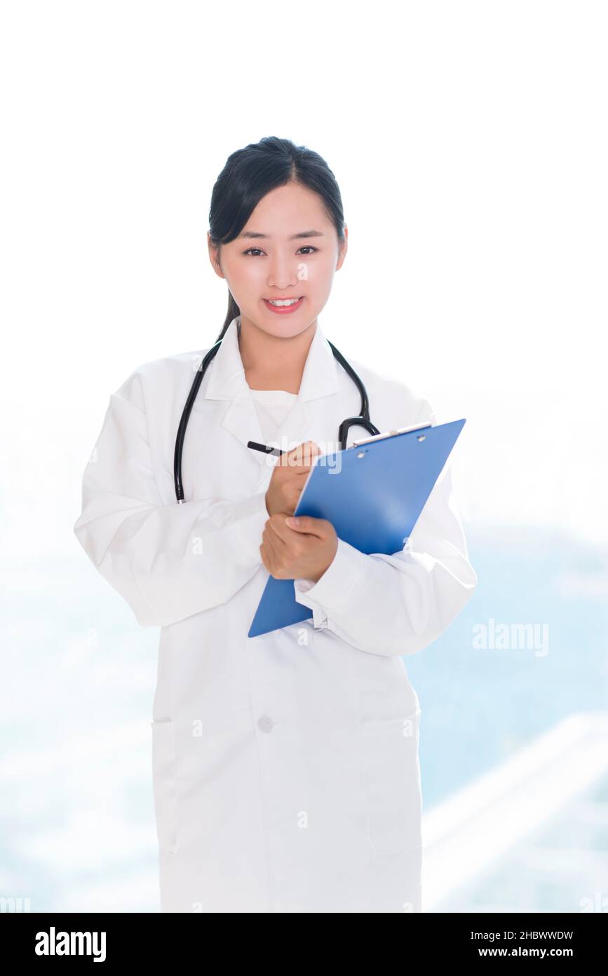 Portrait of female nurse Stock Photo - Alamy