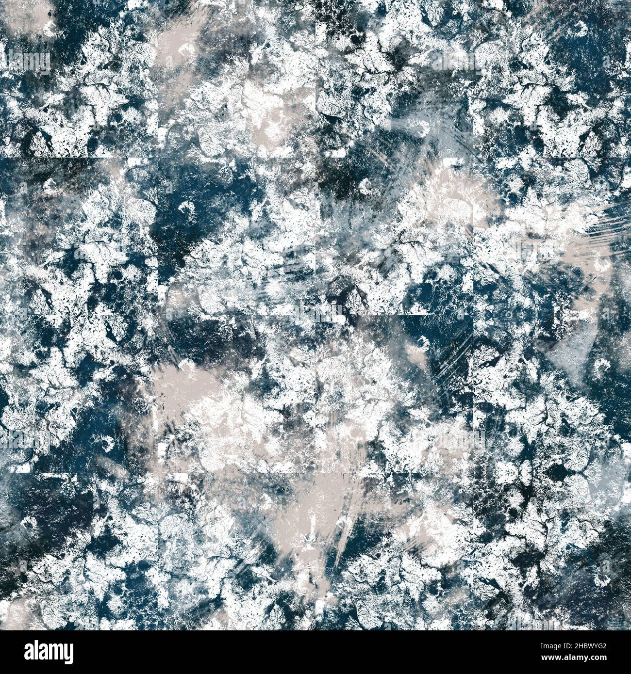 Seamless navy blue and white abstract grungy seamless surface pattern ...