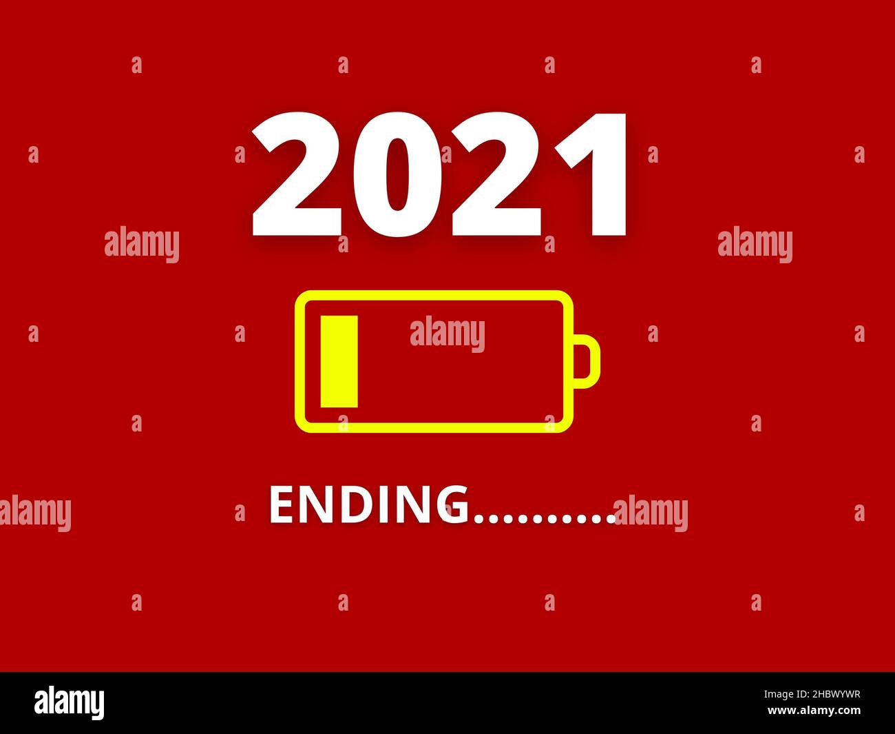 Illustration of image showing the end of year 2021 with yellow color ...