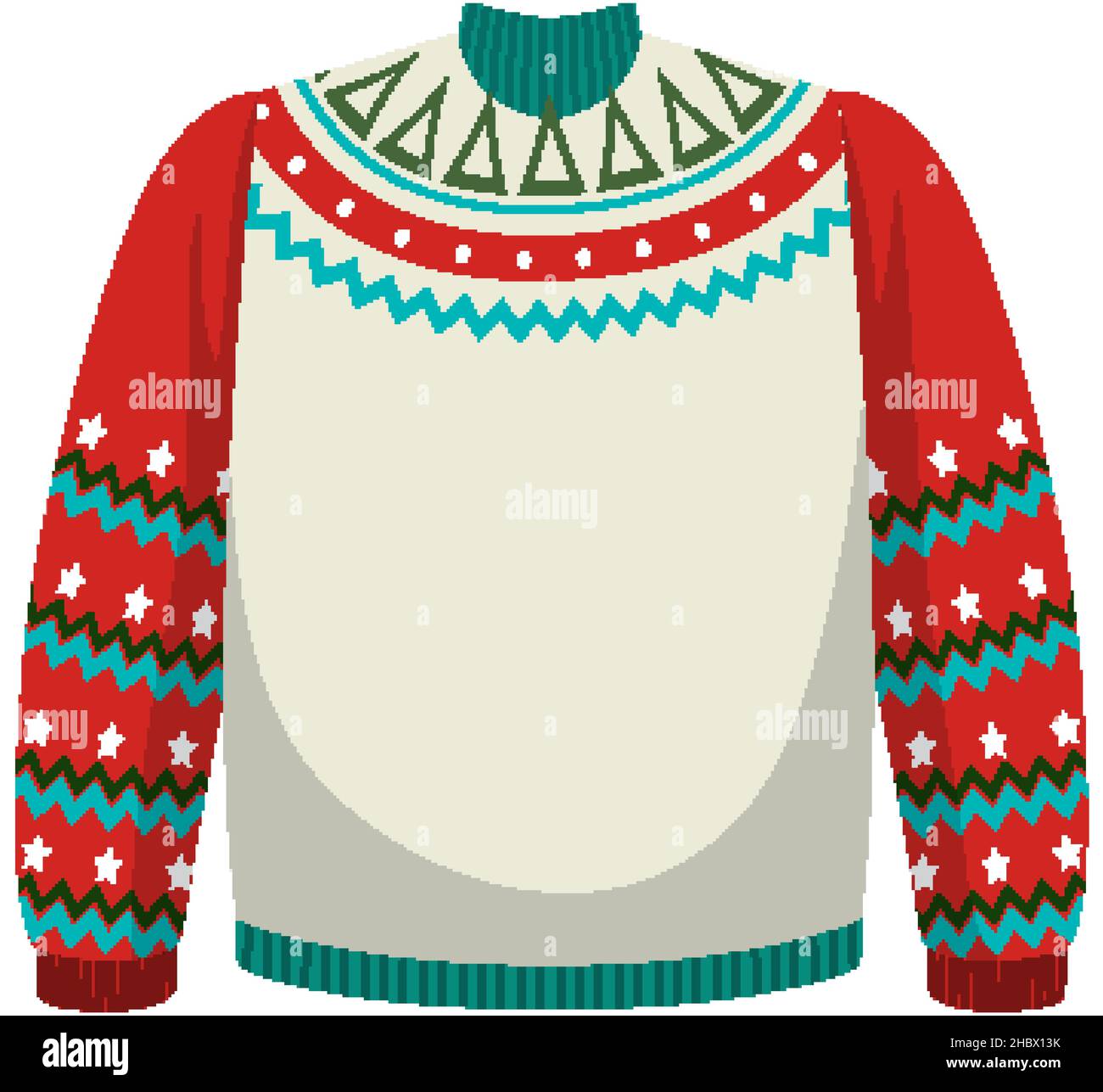 Christmas sweater in cartoon style isolated illustration Stock Vector ...